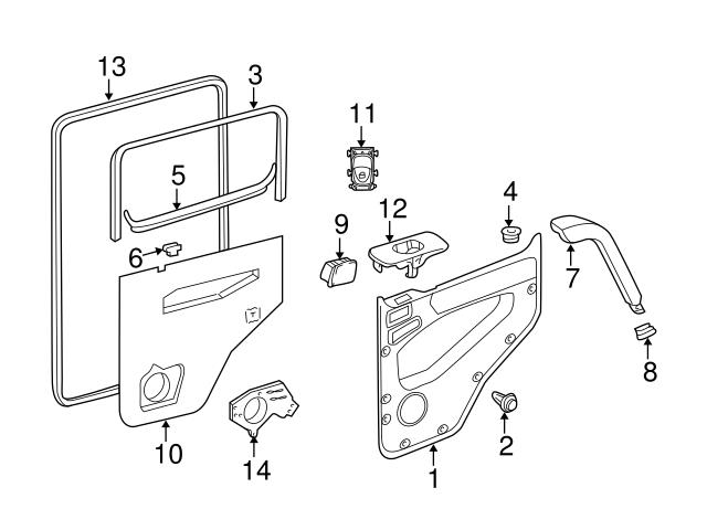 Genuine Mercedes 4637350365 Door Belt Molding; Left, Right - Mercedes