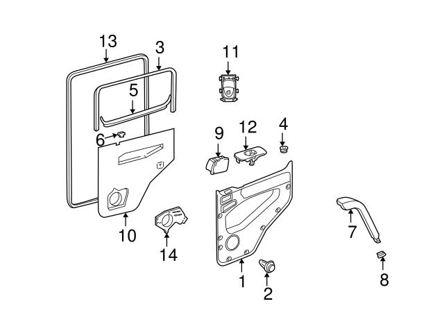 Genuine Mercedes 4637370730 Door Water Deflector; Right - Mercedes