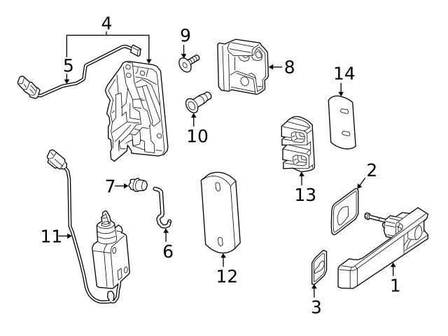 Genuine Mercedes 4637408200 Coded Door Lock Set; Rear - Mercedes ...