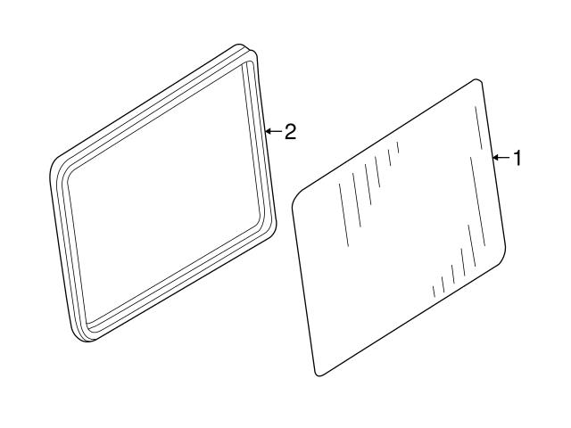 Genuine Mercedes 4637450024 Back Glass/Rear Window Seal - Mercedes