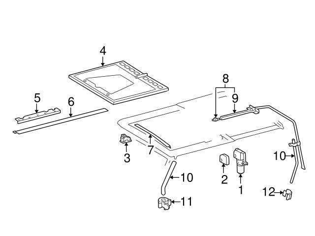 Genuine Mercedes 4637800177 Sunroof Cable Guide - Mercedes