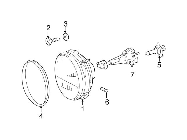 Genuine Mercedes 4638200059 Headlight Assembly; Left, Right - Mercedes