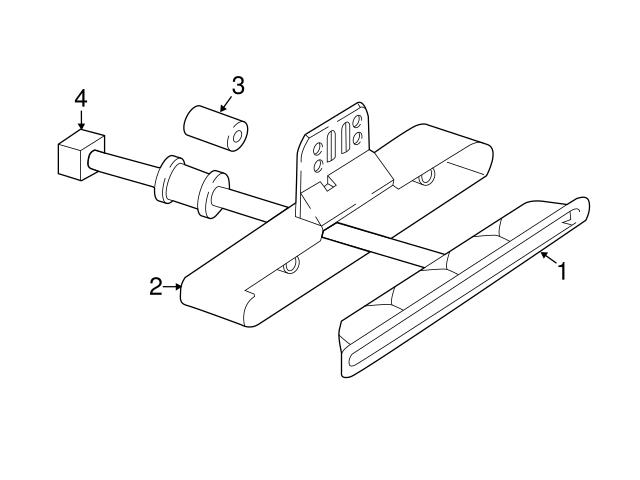 Genuine Mercedes 4638200656 Center High Mount Stop Light; Rear - Mercedes