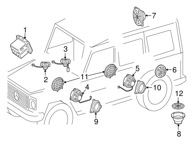 Genuine Mercedes 4638201602 Rear Seat Speaker Switch; Rear Rearward ...