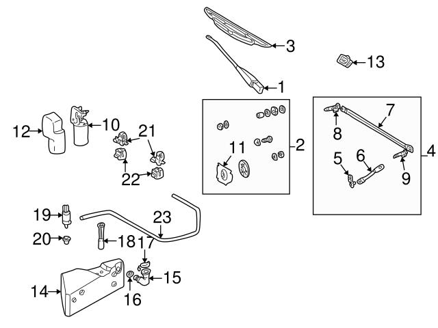 Genuine Mercedes 4638201841 Windshield Wiper Motor; Left, Right ...