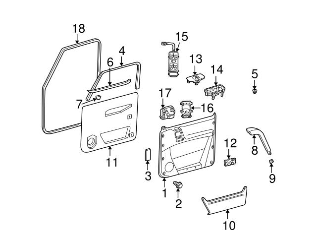 Genuine Mercedes 4638202210 Power Window Switch; Front Left - Mercedes