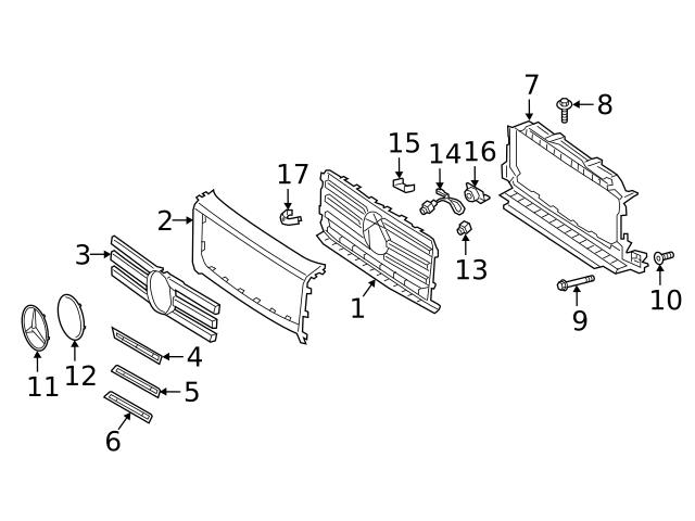 Genuine Mercedes 4638250082 Lane Departure System Camera Bracket; Rear ...
