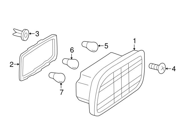 Genuine Mercedes 4638260258 Tail Light Housing Seal; Rear Right ...