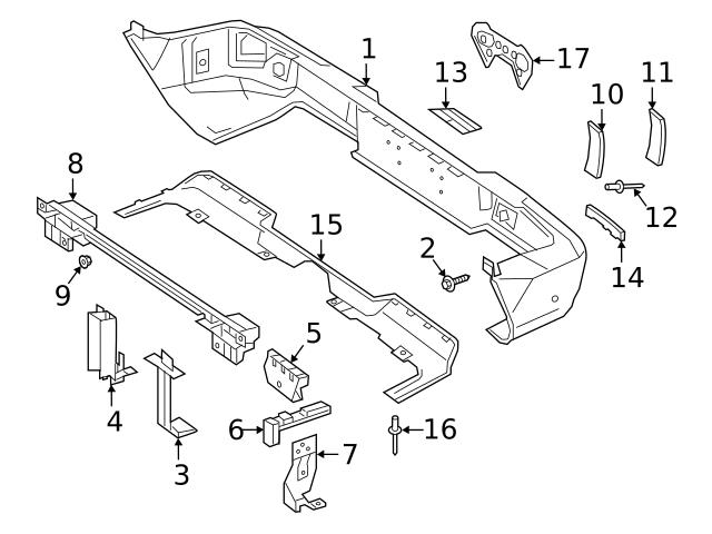Genuine Mercedes 4638260300 Reflector Panel; Left, Right - Mercedes