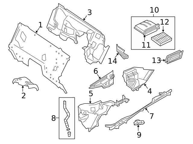 Genuine Mercedes 4638301101 Cabin Air Filter Seal - Mercedes