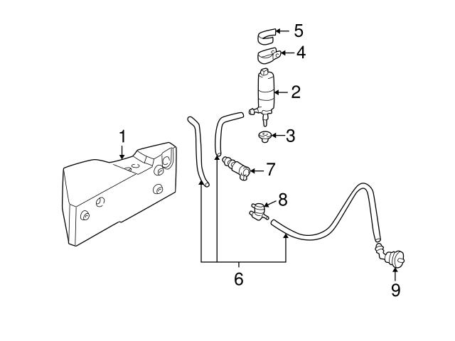 Genuine Mercedes 4638690019 Headlight Washer Hose Connector - Mercedes ...