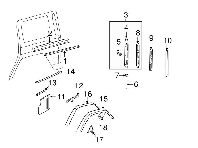 Genuine Mercedes 4638820048 Stone Guard; Left, Right - Mercedes