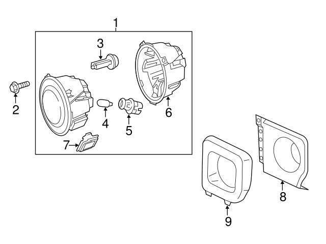 Genuine Mercedes 4638840174 Headlight Bezel; Front Left - Mercedes ...