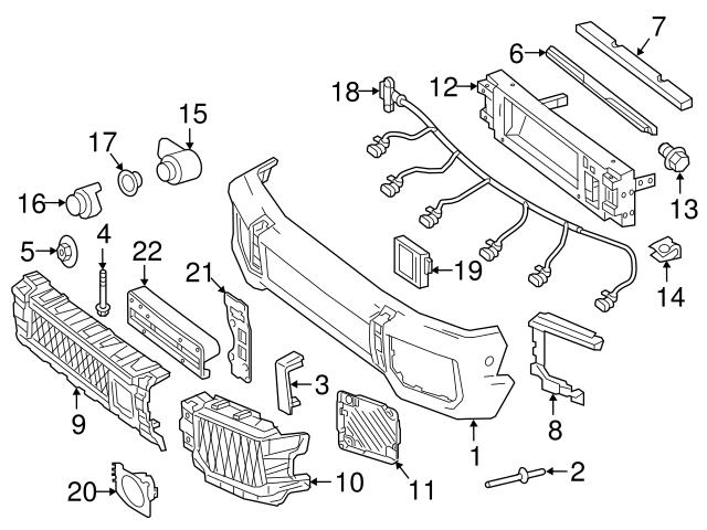 Genuine Mercedes 4638850024 Cruise Control Distance Sensor Bracket ...