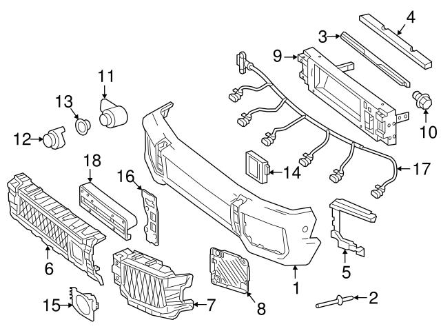 Genuine Mercedes 463885190064 Cruise Control Distance Sensor Bracket ...