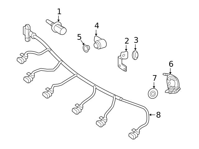 Genuine Mercedes 4638857801 Parking Aid Sensor Bracket; Front Left ...