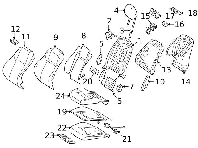 Genuine Mercedes 4639062101 Seat Heater Pad; Front Left Lower - Mercedes