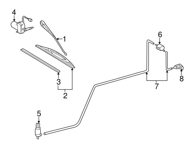 Genuine Mercedes 4639064400 Back Glass Wiper Motor; Rear - Mercedes ...