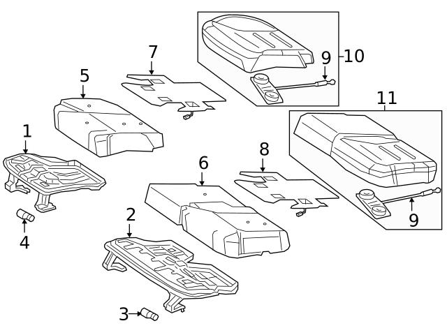 Genuine Mercedes 4639210600 Seat Frame Cap; Left, Right - Mercedes
