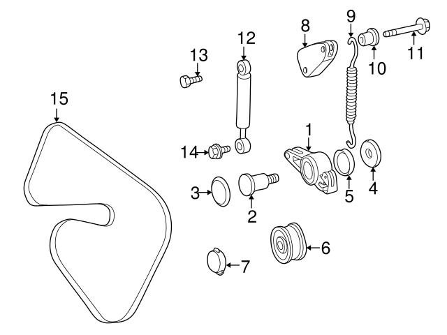 Genuine Mercedes 6012001273 Belt Tensioner; Upper - Mercedes | A6012001273