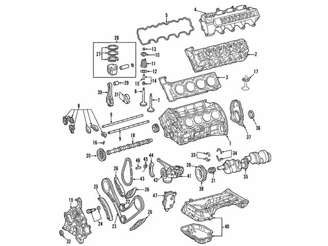 Genuine Mercedes 6030530325 Valve Spring Retainer; Upper - Mercedes