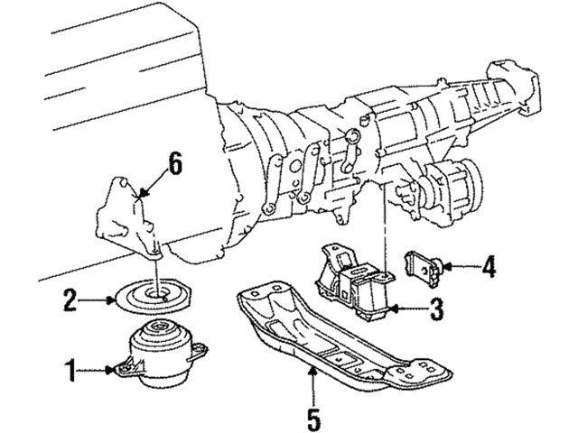 Genuine Mercedes 6032233604 Engine Mount Bracket; Front Left - Mercedes