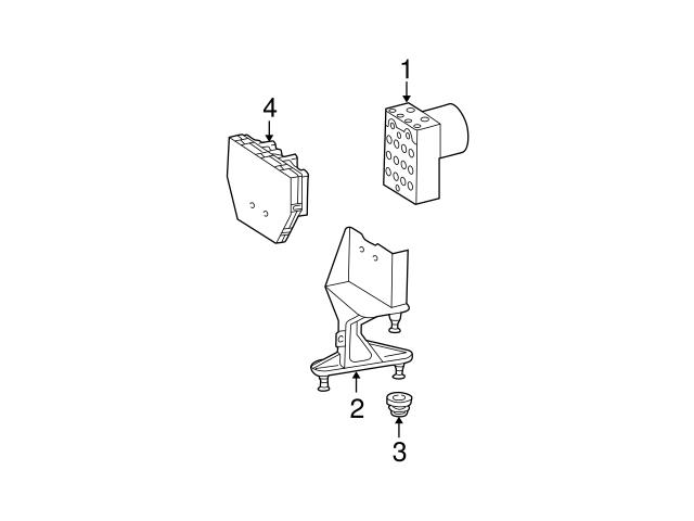 Genuine Mercedes 6040940085 ABS Control Module Insulator; Front ...