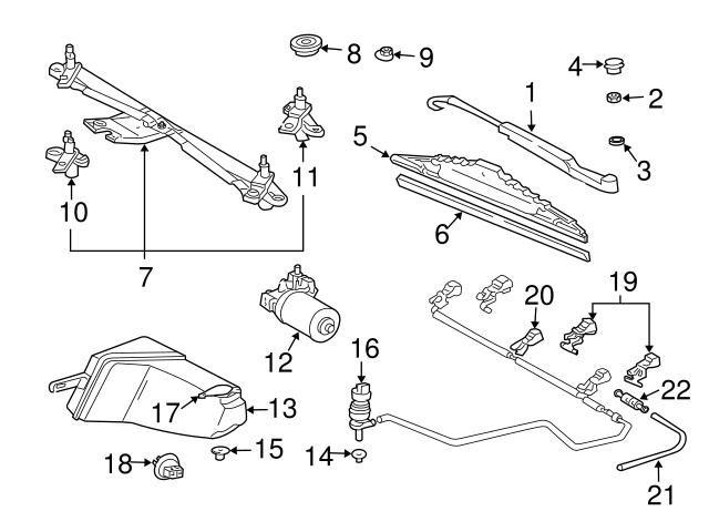Genuine Mercedes 6179970882 Windshield Washer Hose - Mercedes