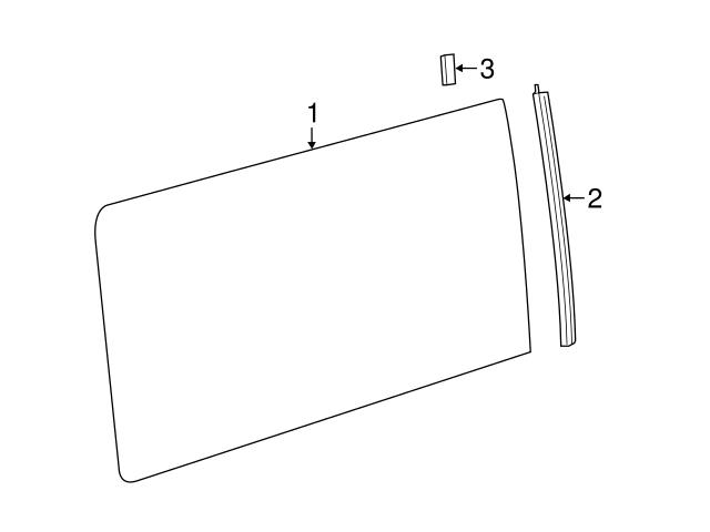 Genuine Mercedes 6396710153 Quarter Panel Glass Spacer; Left, Right ...