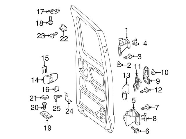 Genuine Mercedes 6397600928 Door Check Bracket; Inner - Mercedes