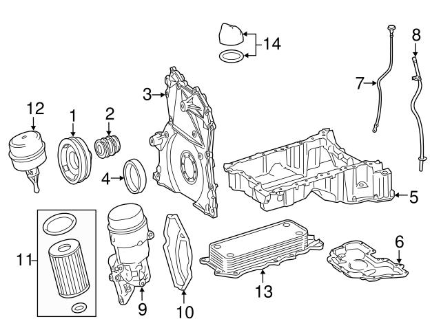 Genuine Mercedes 6420100127 Oil Pan; Upper - Mercedes