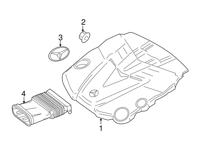 Genuine Mercedes 6420101508 Engine Cover - Mercedes | 6420106606 6420106767