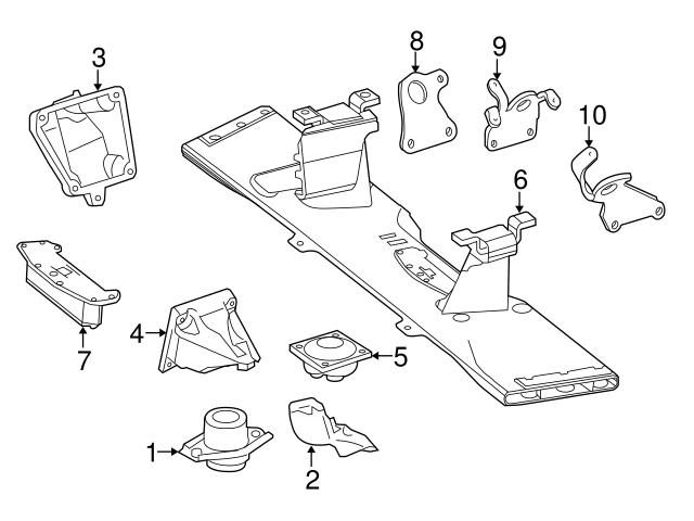 Genuine Mercedes 6422236304 Engine Mount Bracket; Left - Mercedes
