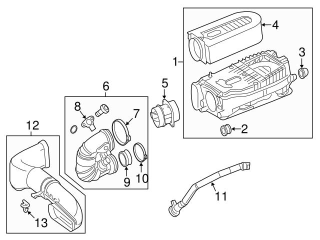 Genuine Mercedes 6510902001 Air Filter & Housing Assembly - Mercedes
