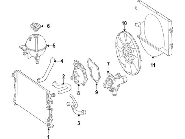 Genuine Mercedes 6512002800 Thermostat - Mercedes | 6512001500