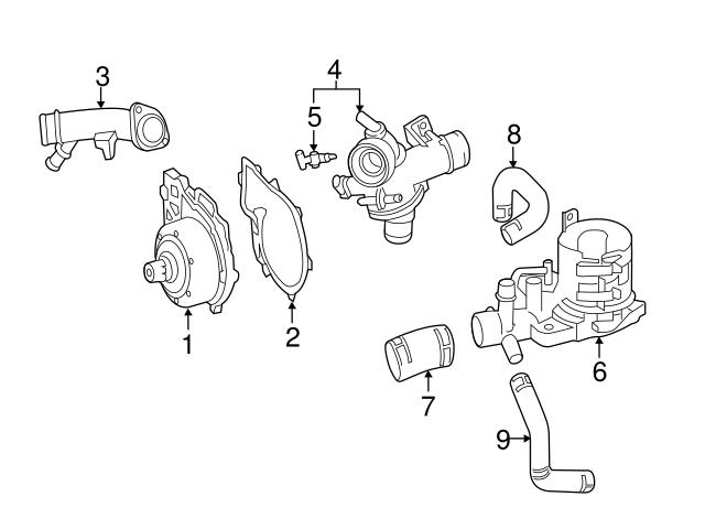 Genuine Mercedes 6512006901 Coolant Hose - Mercedes | 6512000882 6512001482
