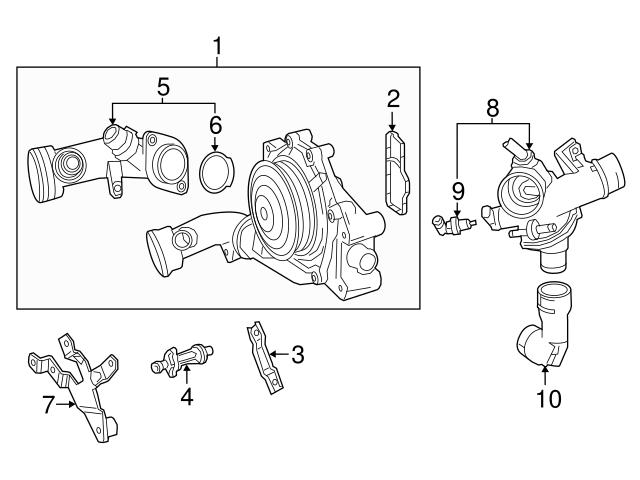 Genuine Mercedes 651200780180 Water Pump - Mercedes | 6512000200 ...
