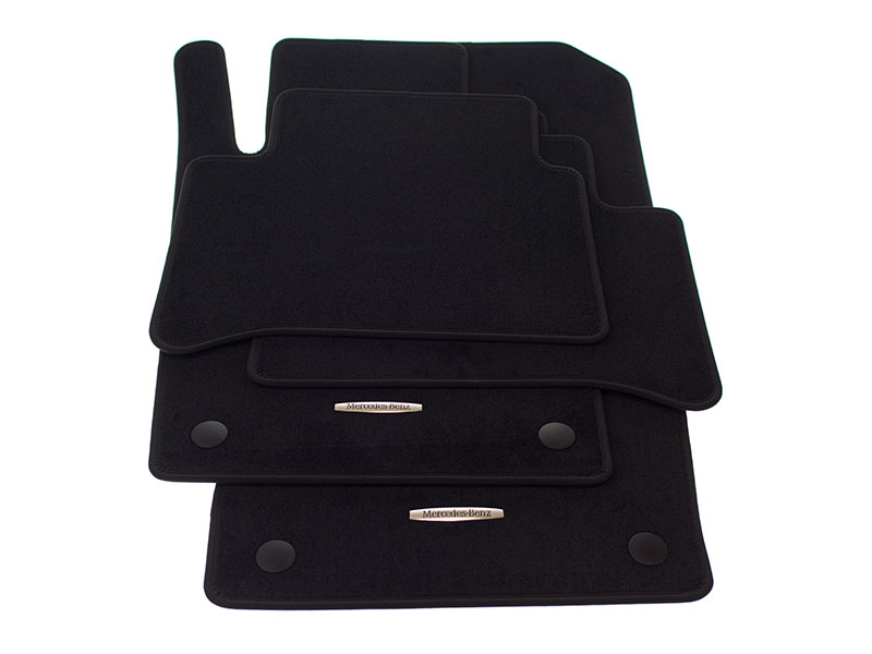 Genuine Mercedes 66294131 Velour Floor Mat Set W211 Black 4 Piece Front Rear Mercedes B66294131