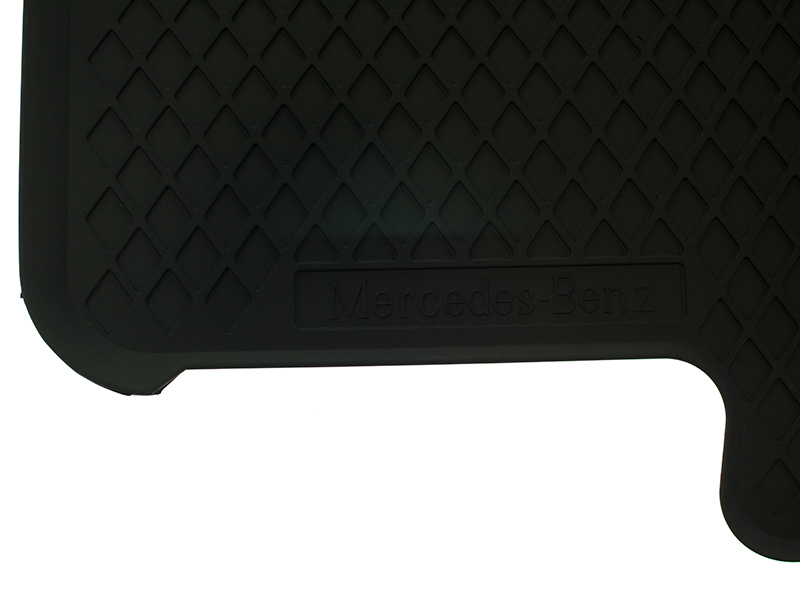 Genuine Mercedes 66570009 All-Season Black Floor Mat Set; Front; 2 ...