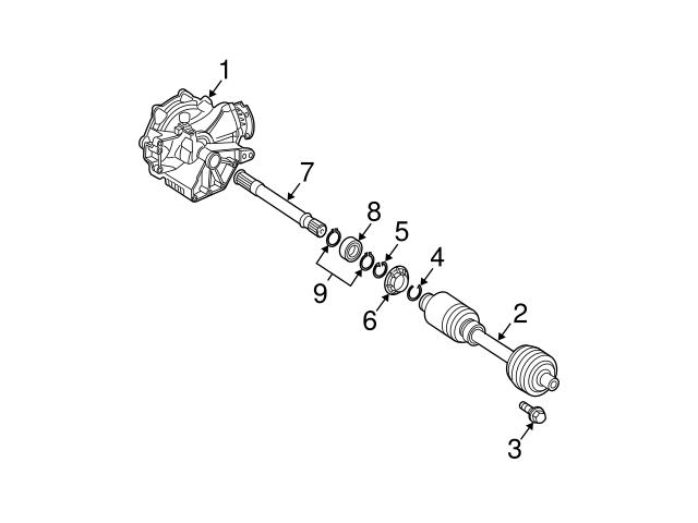 Genuine Mercedes 900055030301 CV Joint Retaining Ring; Left, Right ...