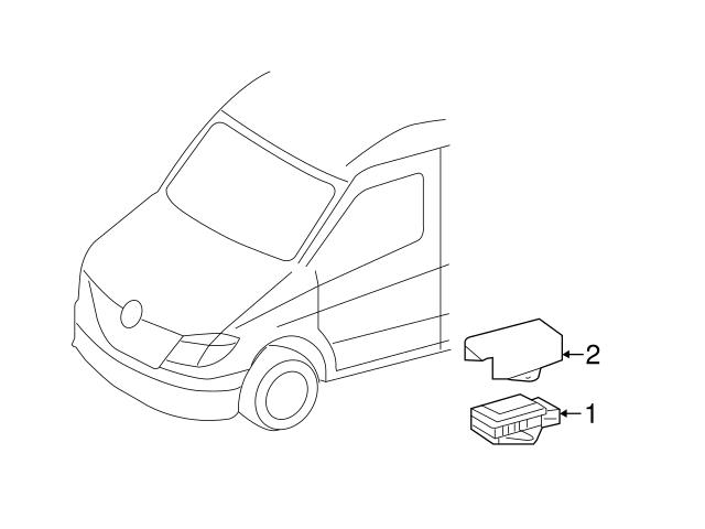 Genuine Mercedes 9015450083 Fuse Box Cover - Mercedes