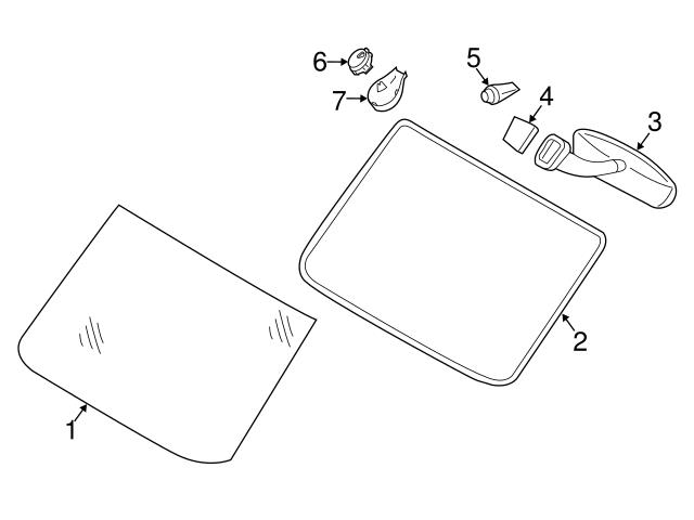 Genuine Mercedes 9016710115 Interior Rear View Mirror Mounting Base ...