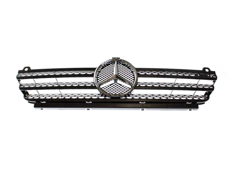 Genuine Mercedes 901880038564 Grille; Front; Black Mesh with Chrome ...