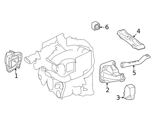 Genuine Mercedes 9062411813 Engine Mount Bracket; Left, Right - Mercedes
