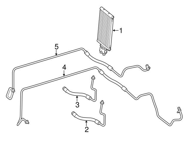 Genuine Mercedes 9062770800 Auto Trans Oil Cooler Hose Assembly - Mercedes
