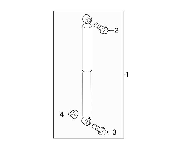 Genuine Mercedes 9063201431 Shock Absorber; Rear Left/Right - Mercedes