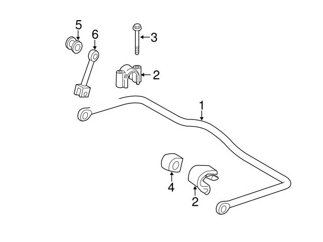Genuine Mercedes 9063262481 Stabilizer/Sway Bar Bushing; Left, Right ...