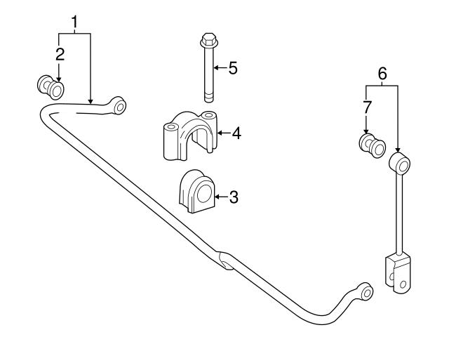 Genuine Mercedes 9063262681 Stabilizer/Sway Bar Bushing; Left, Right ...