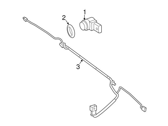 Genuine Mercedes 906440765564 Parking Aid System Wiring Harness; Rear ...