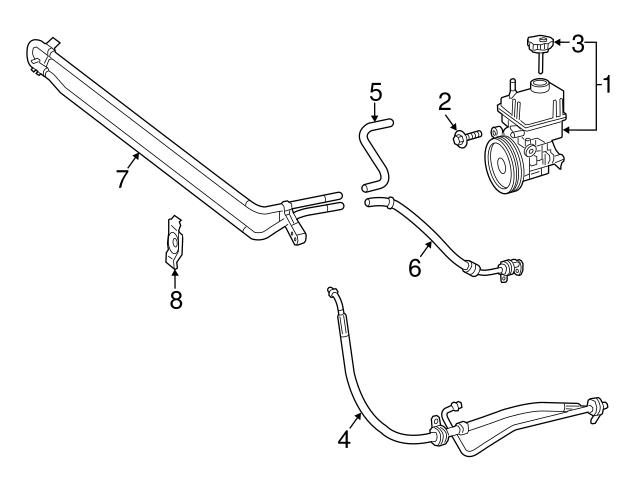 Genuine Mercedes 9064663281 Power Steering Pressure Hose - Mercedes